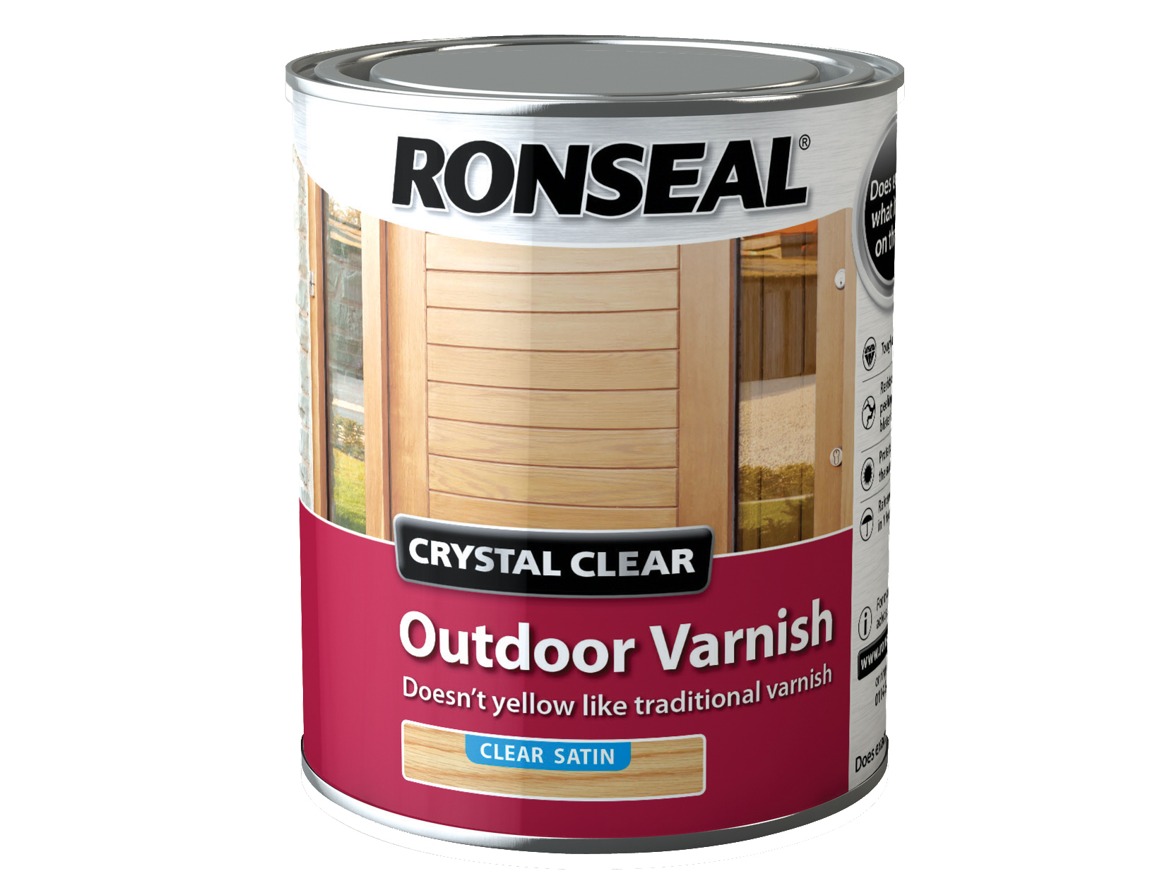 Crystal Clear Outdoor Varnish Satin 750ml - Sterling Power Tools